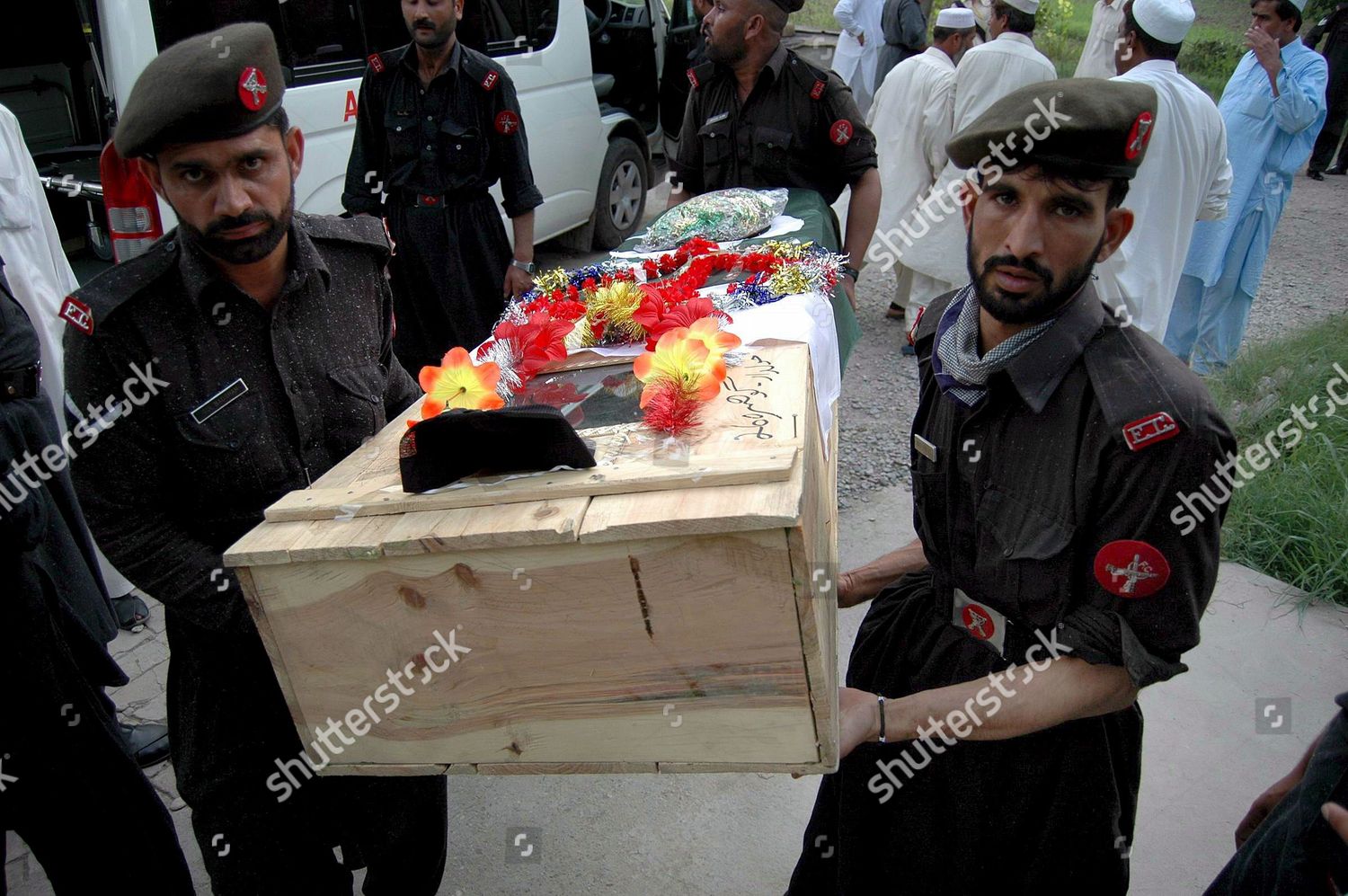 Pakistani Paramilitary Soldiers Carry Coffin Their Editorial Stock ...