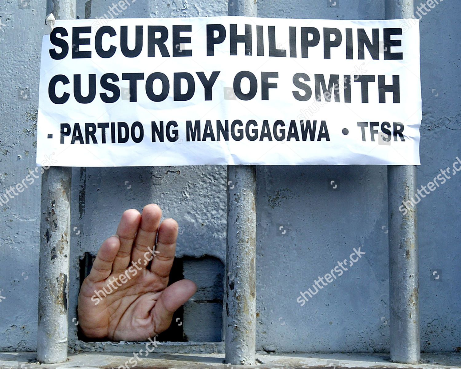 Filipino Jail Officer Signals His Hand Editorial Stock Photo - Stock ...