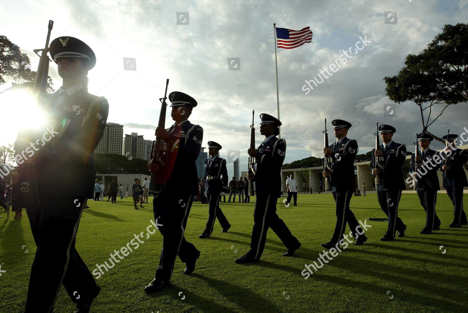 American Honor Guards March Across Grounds Editorial Stock Photo ...