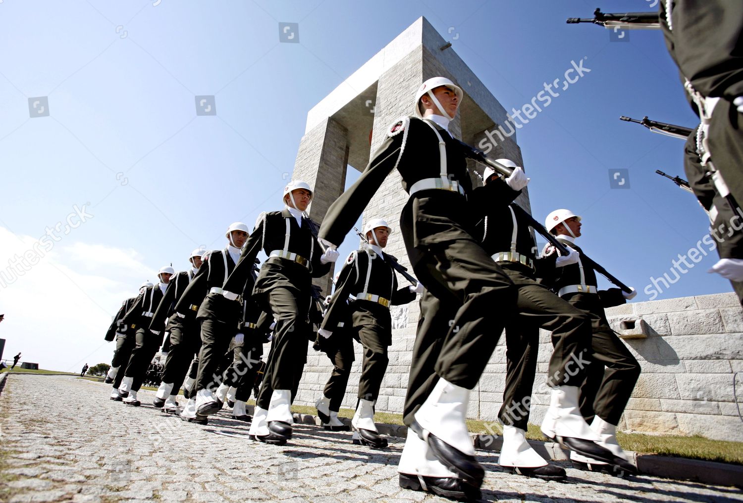 Turkish Soldiers March During Ceremony Marking Editorial Stock Photo ...