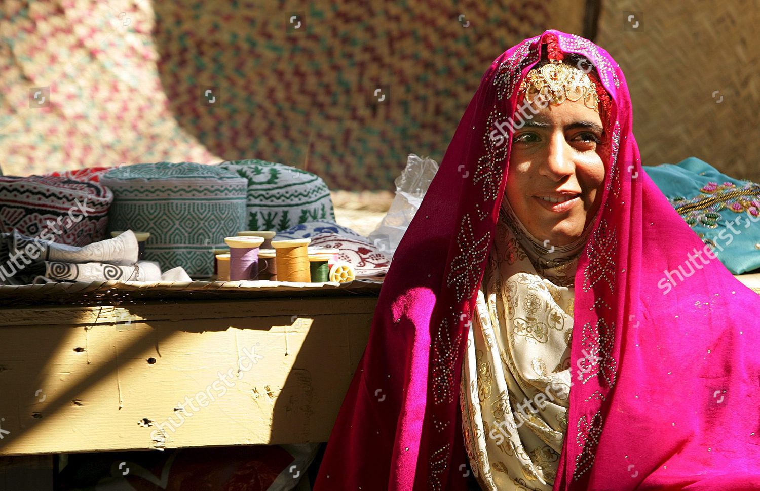 Omani Woman Wears Traditional Dress Rug Editorial Stock Photo - Stock ...