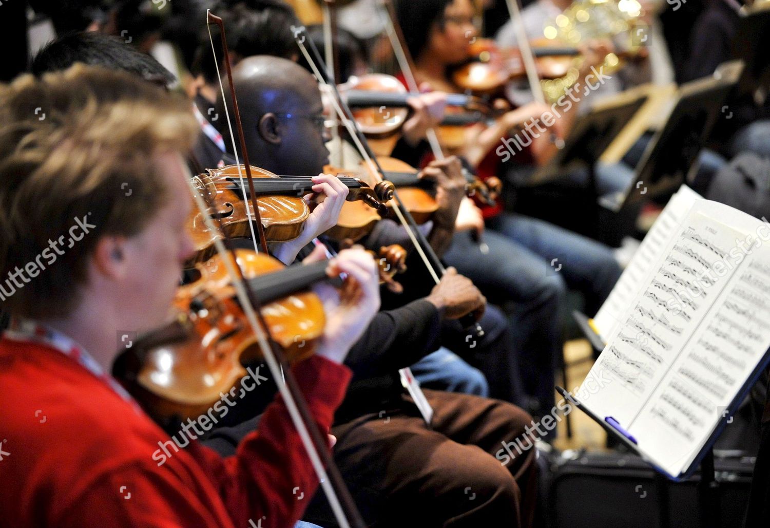 Group Violins Play During Their First Editorial Stock Photo - Stock ...