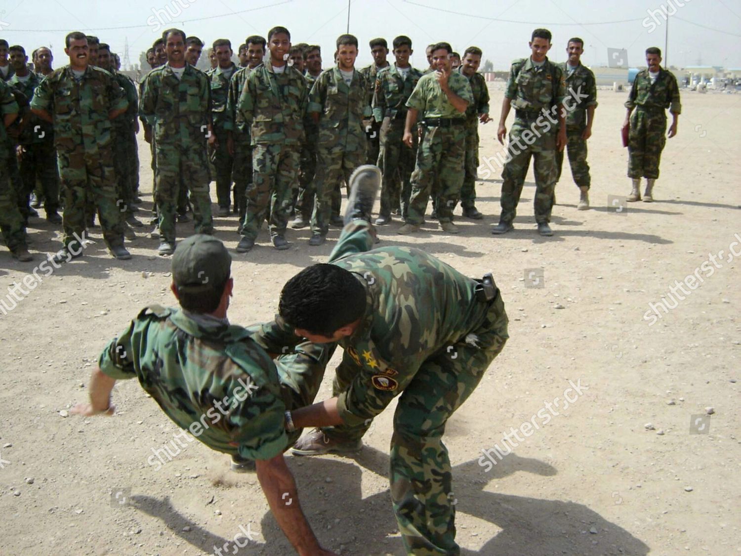Iraqi Soldiers Hold Martial Arts Demonstration Editorial Stock Photo ...