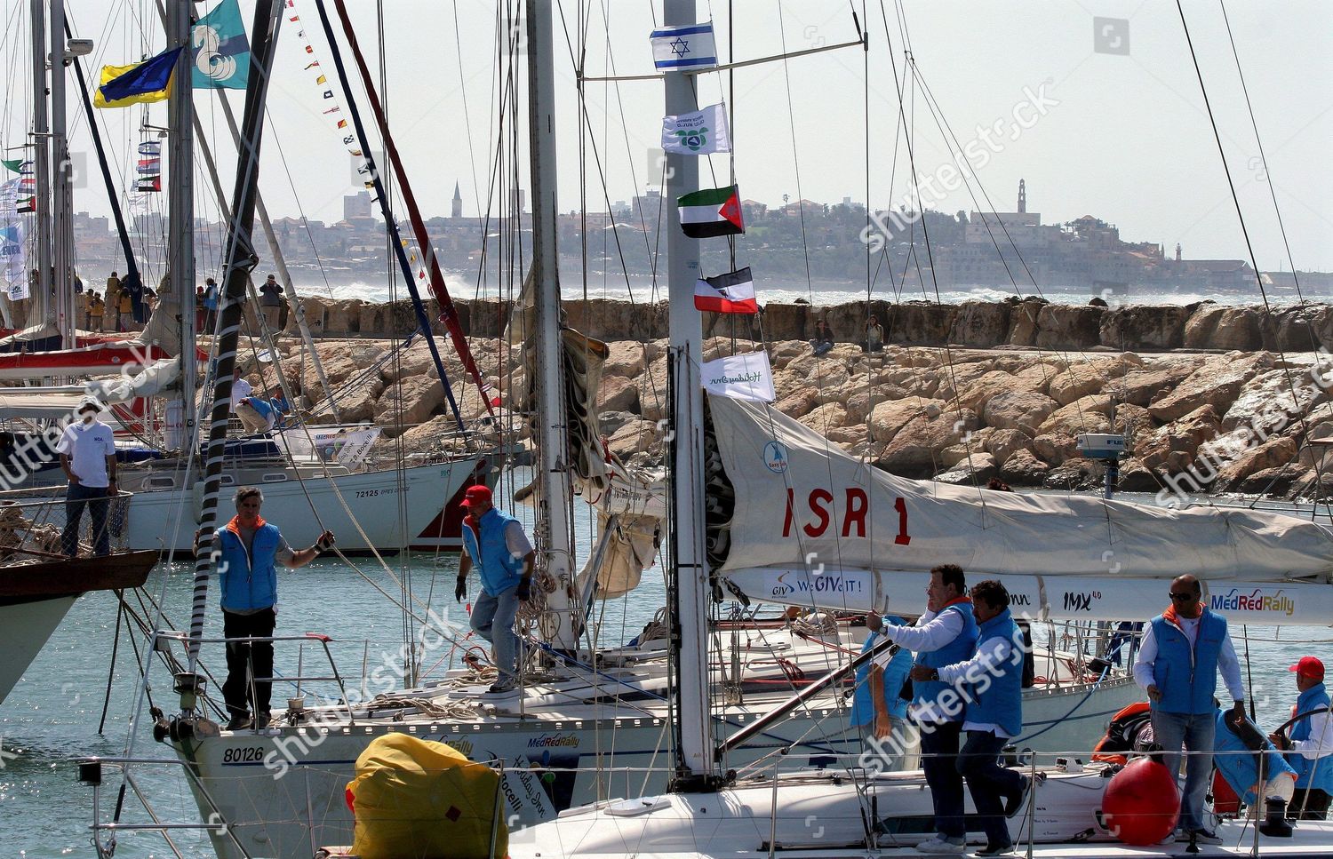 Israeli Sail Boat Leaving Tel Aviv Editorial Stock Photo - Stock Image ...
