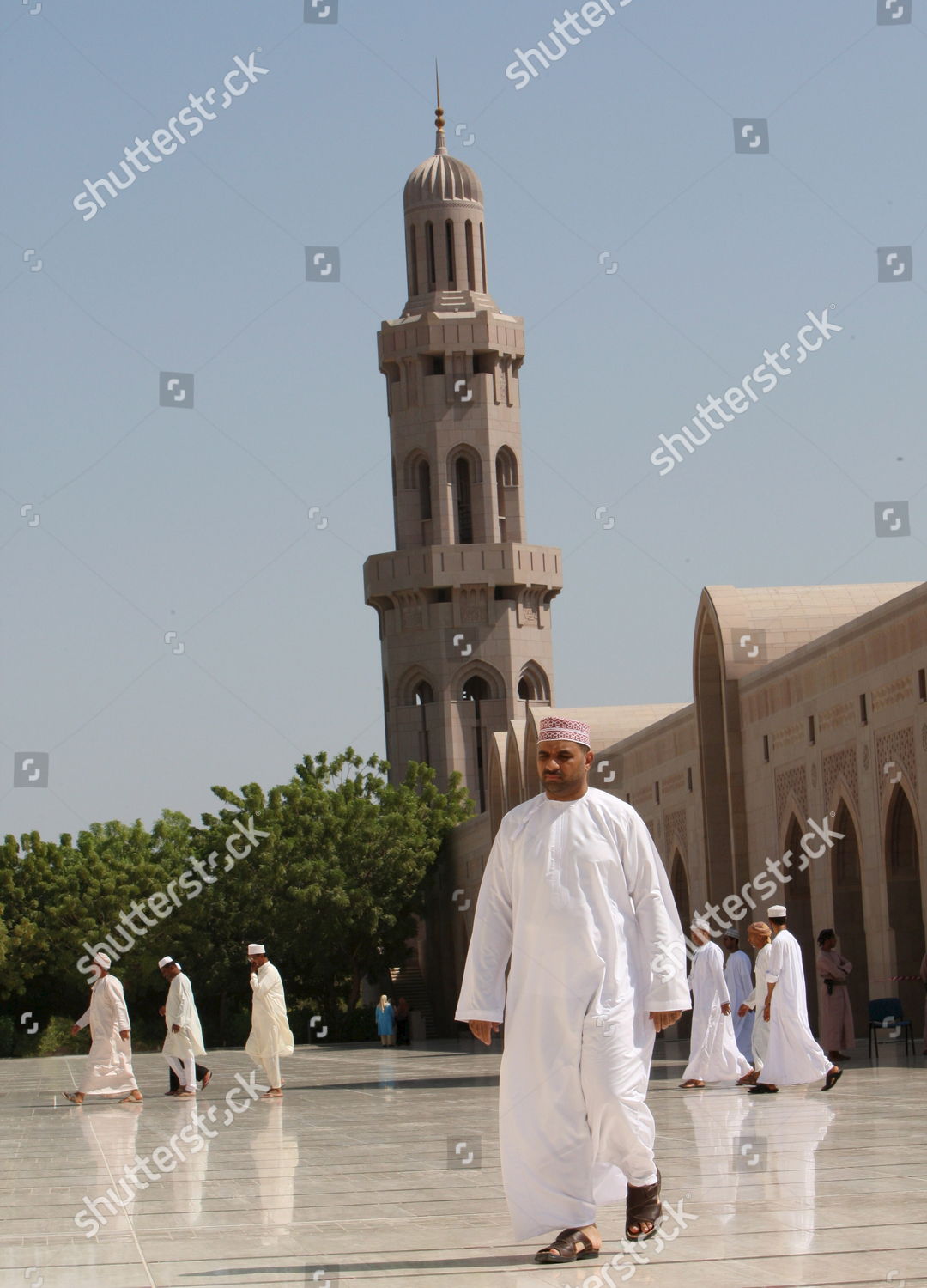 Muslims Walk Attend Fridaynoon Prayer Omani Editorial Stock Photo ...