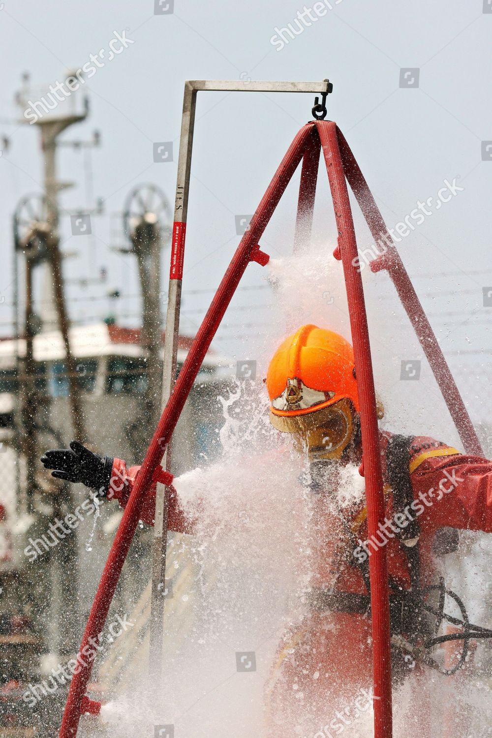 Singapore Civil Defence Scdf Hazmat Specialist Editorial Stock Photo ...
