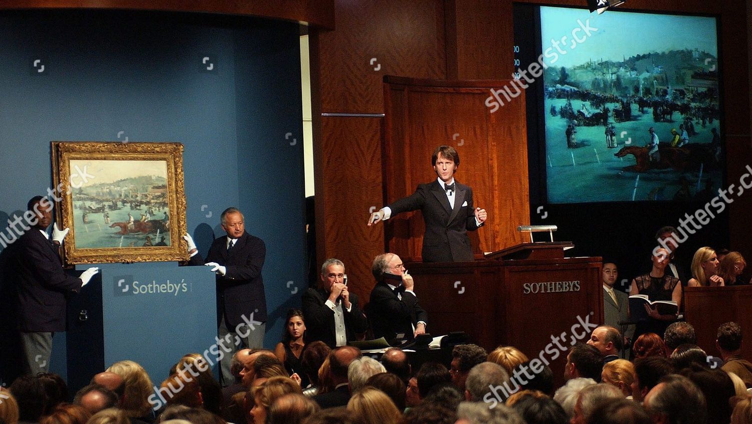 Sothebys Auctioneer Tobias Meyer Podium Gestures Editorial Stock Photo ...