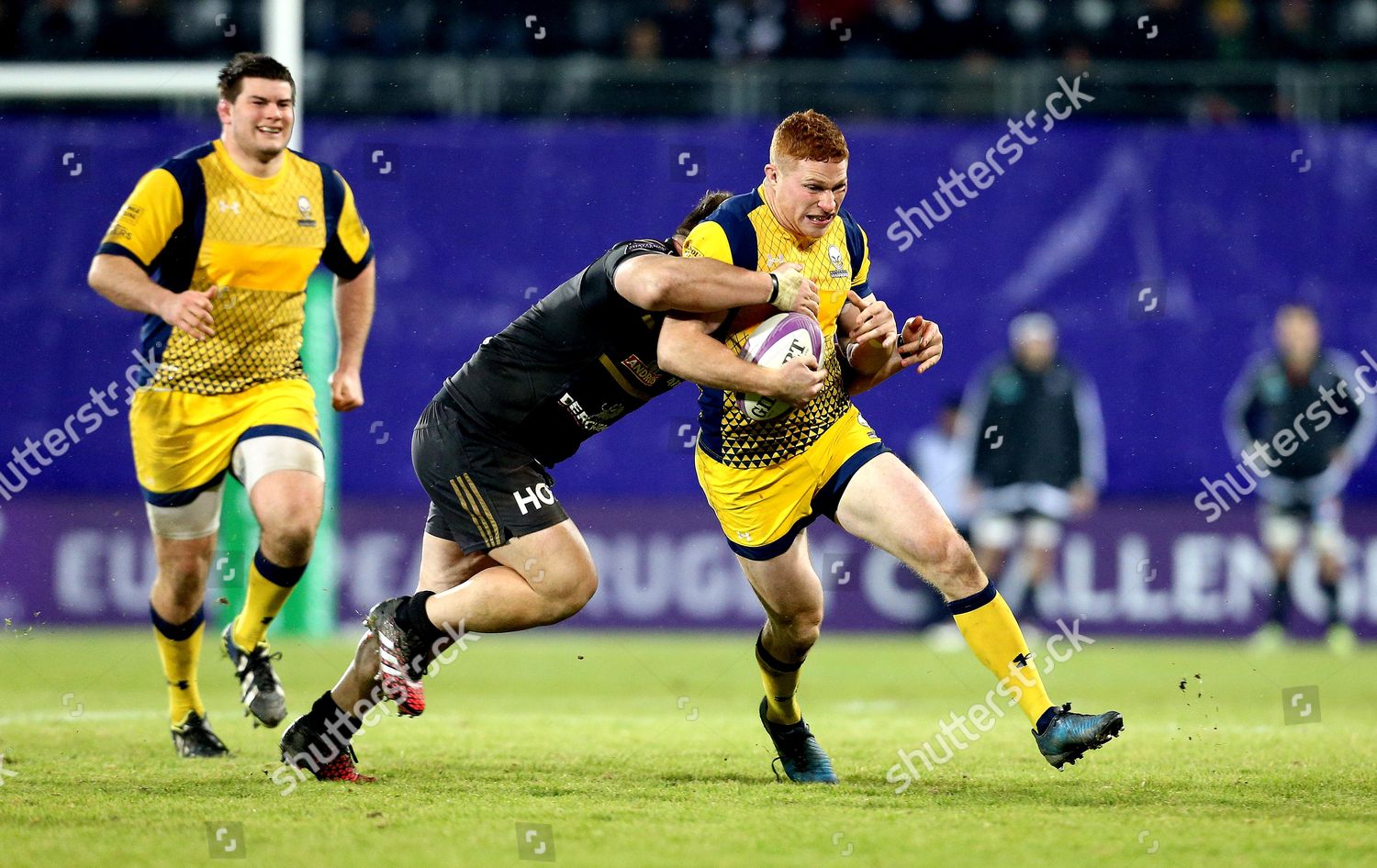 Connor Braid Worcester Warriors Tackled Editorial Stock Photo - Stock ...