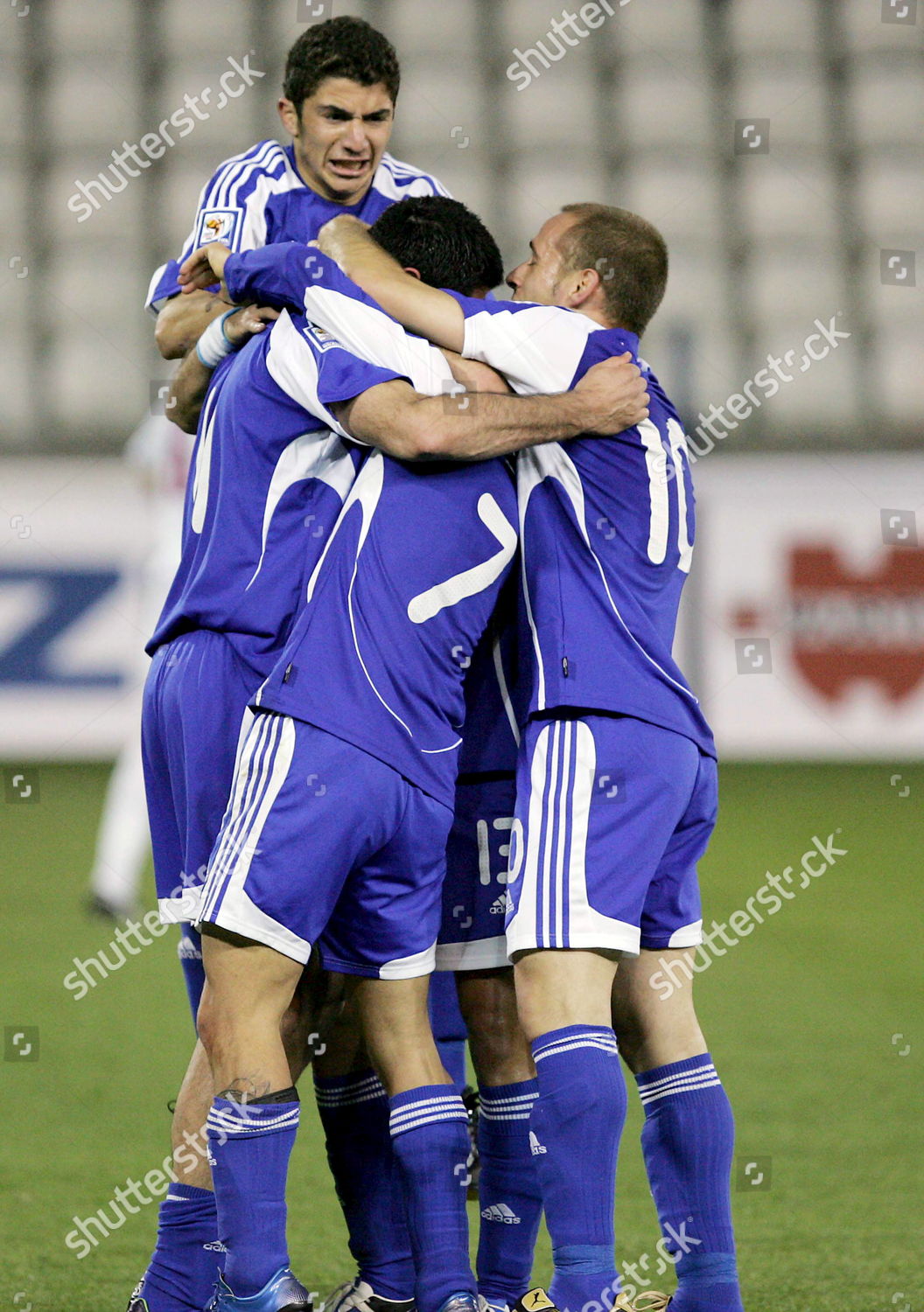 Cyprus Players Celebrate Their Opening Goal Editorial Stock Photo ...