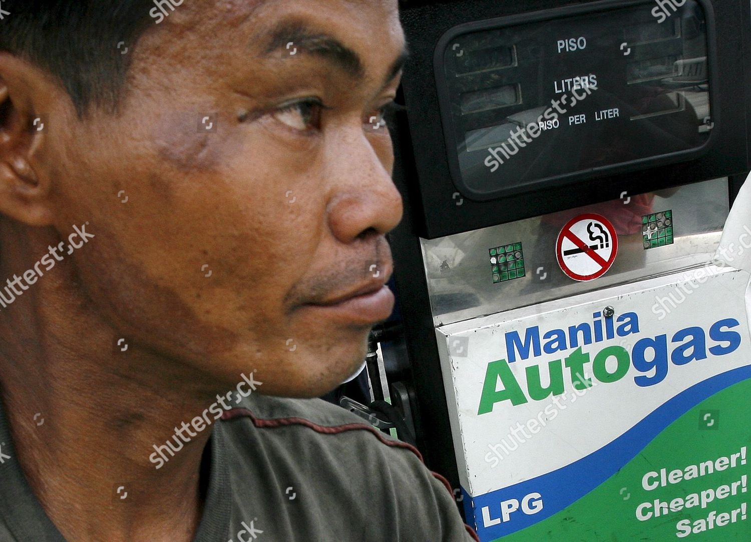 Filipino Driver Waits His Turn Refills Editorial Stock Photo - Stock ...