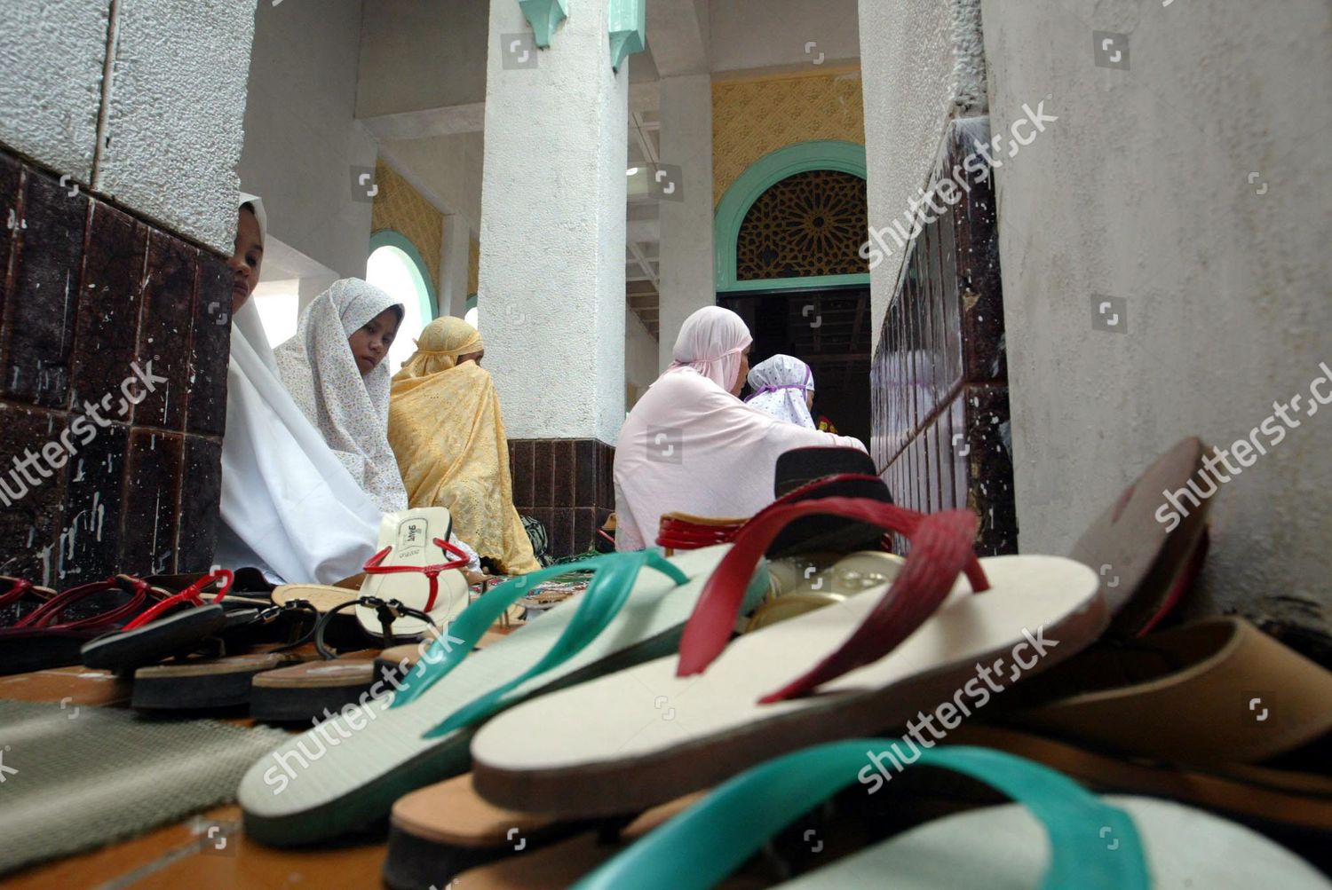 Slippers Left Outside Filipino Moslem Prayer Editorial Stock Photo ...