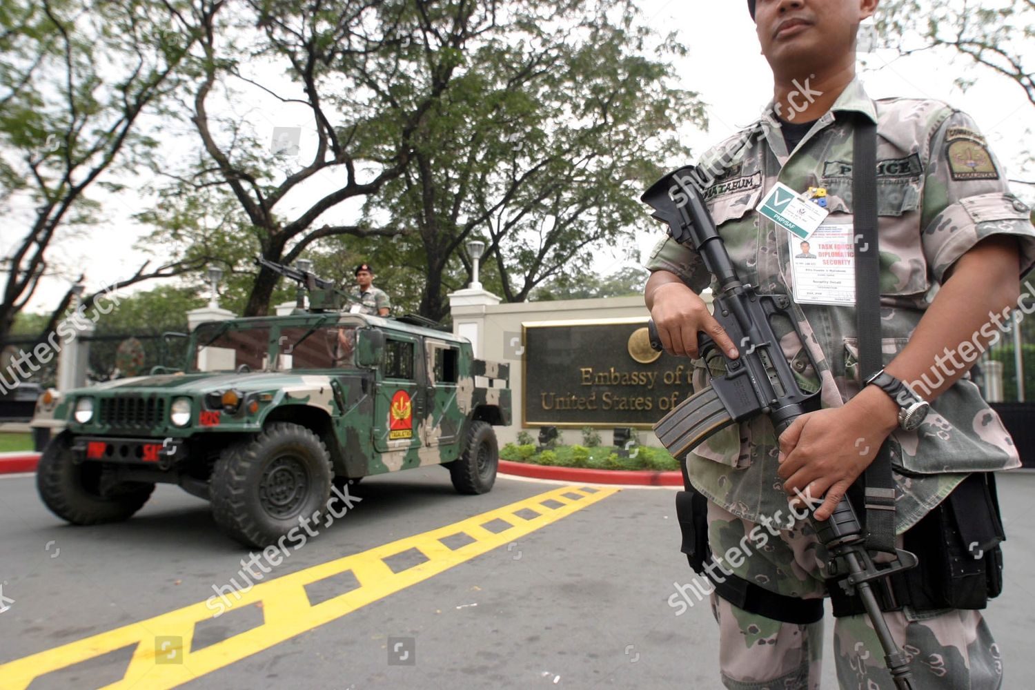 Filipino Elite Policeman Armed M16 Rifle Editorial Stock Photo - Stock ...
