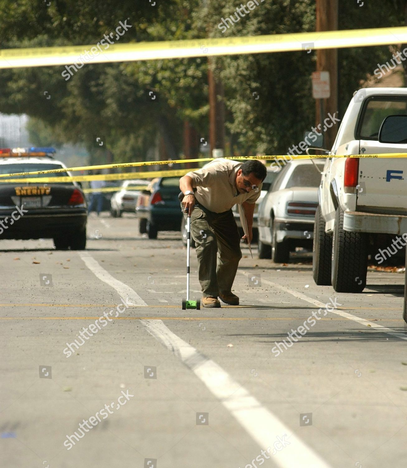 Detective Sheriff Departament Walks Through Crime Editorial Stock Photo ...