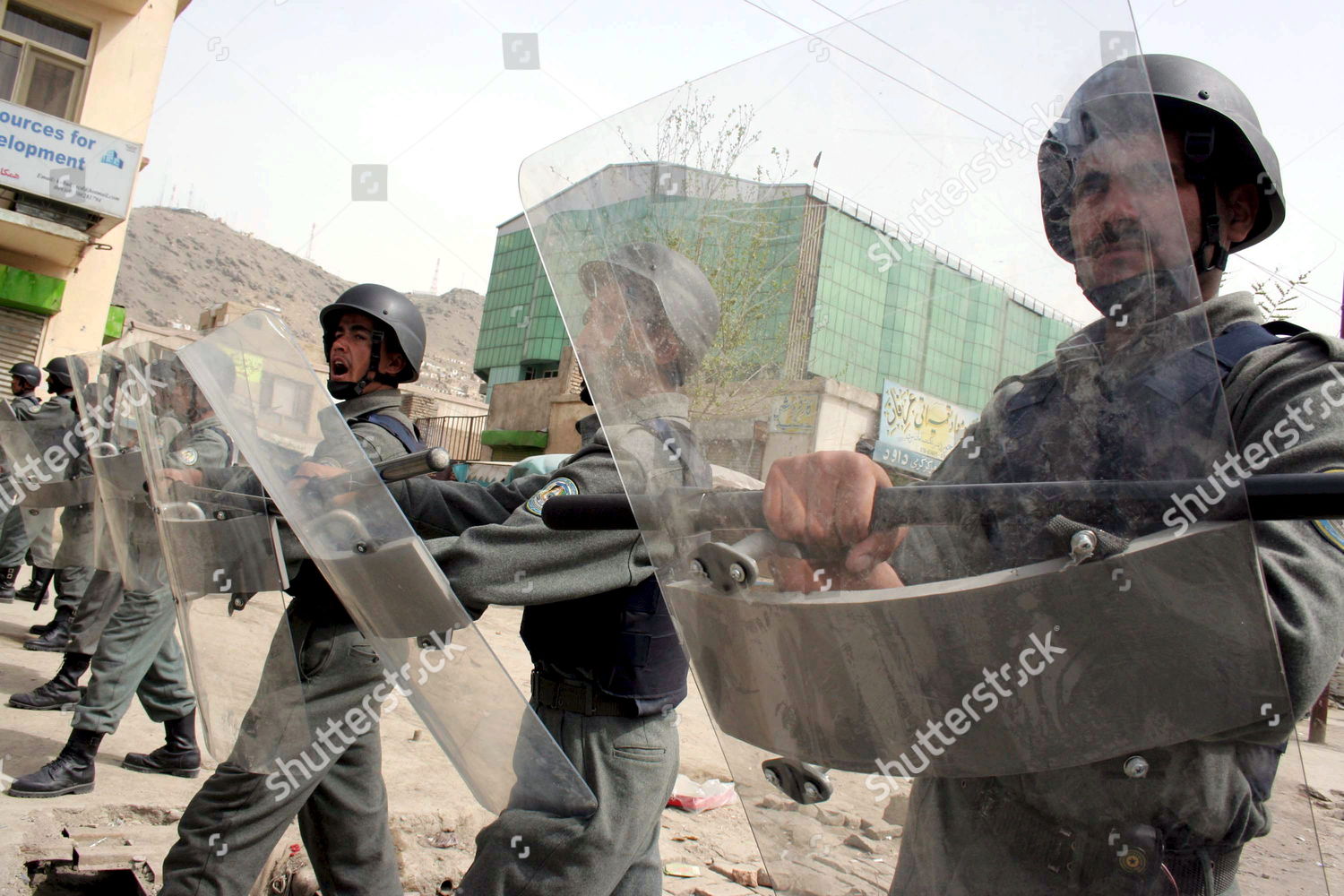 Afghan Riot Police Escort Hazara People Editorial Stock Photo - Stock ...