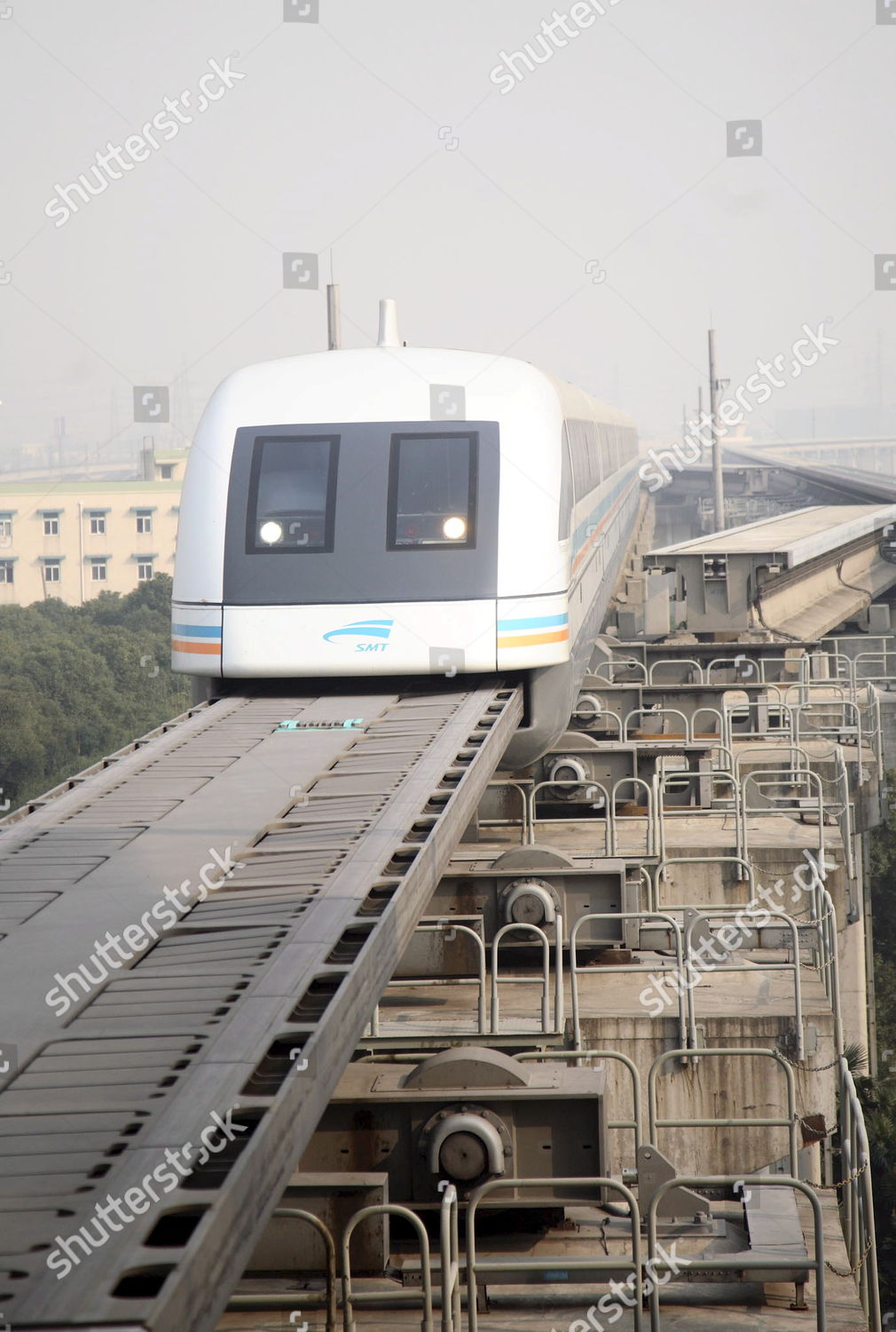 Maglev Magnetically Levitating Train Approaches Terminus Editorial ...