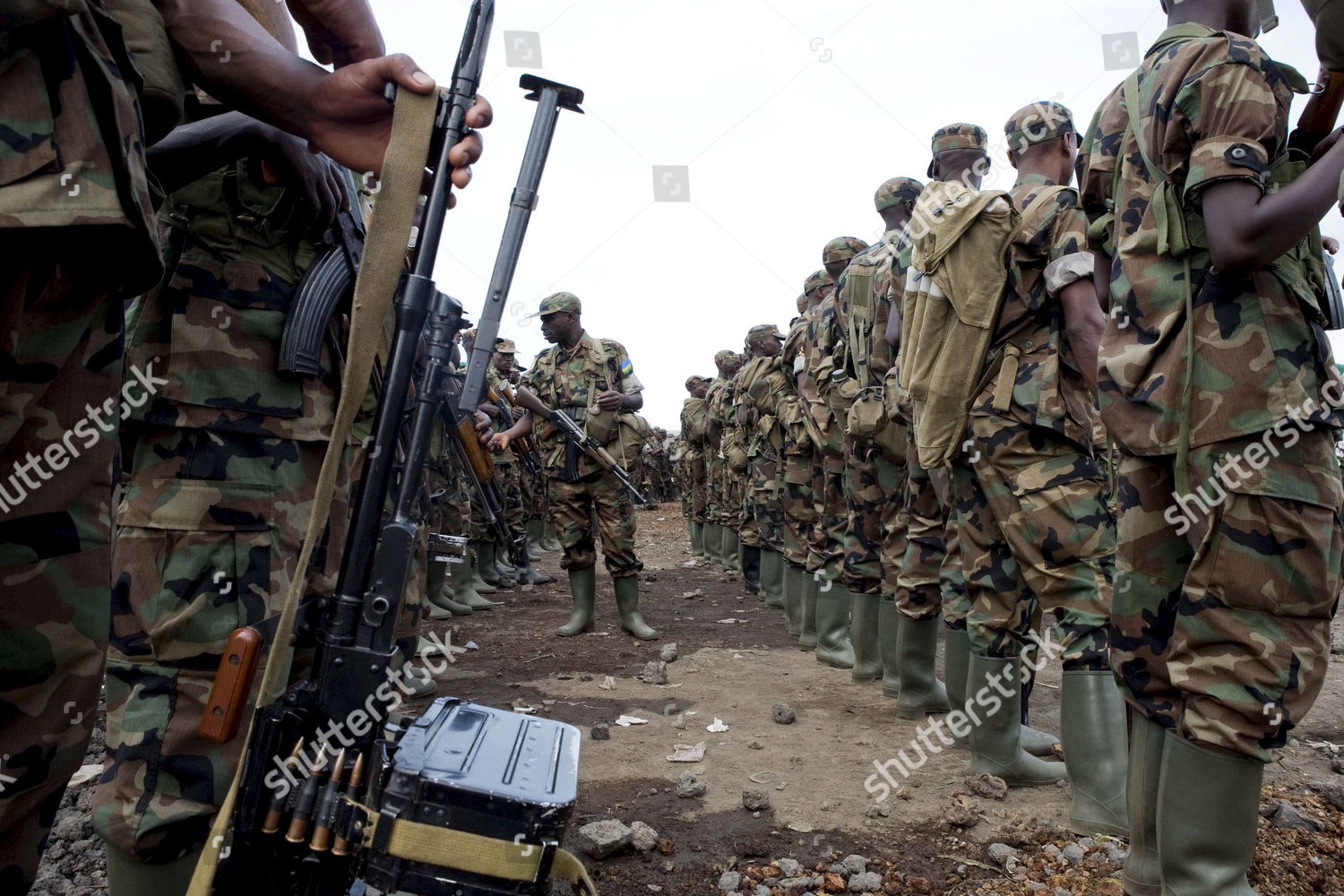 Rwandan Army Soldiers Form During Ceremony Editorial Stock Photo ...