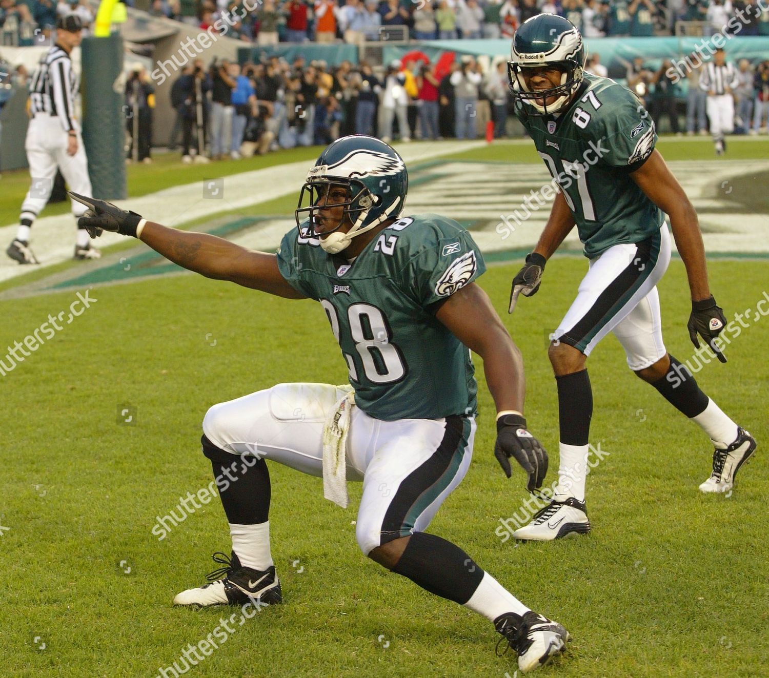 Eagles Running Back Correll Buckhalter Celebrates Editorial Stock Photo ...
