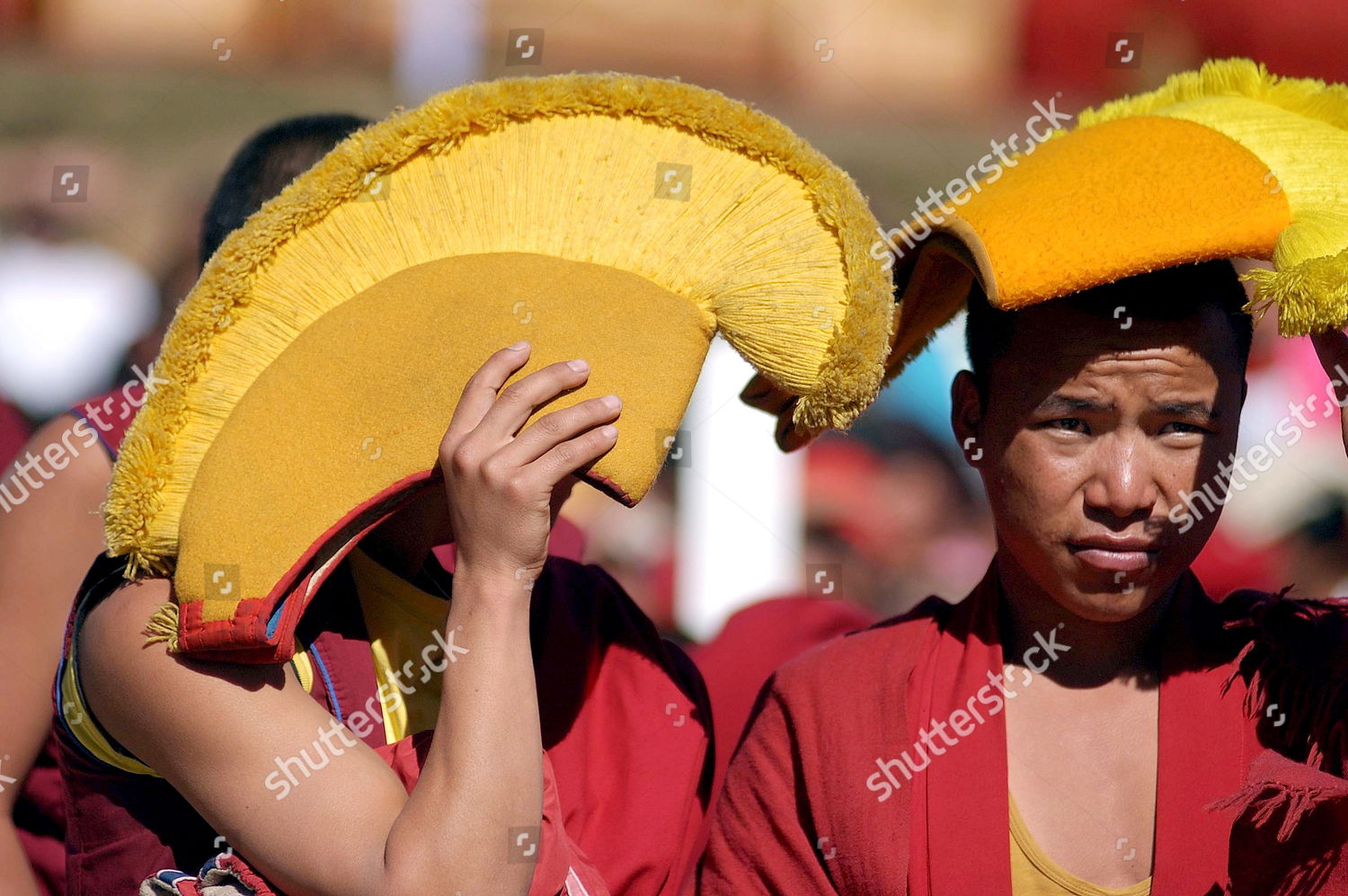 Monpa Men Wearing Traditional Monpa Dress Editorial Stock Photo - Stock ...
