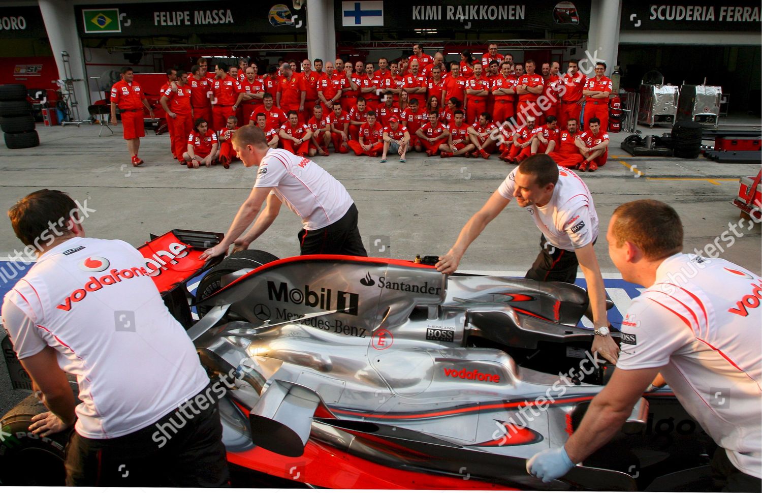 Mechanics Mclaren Mercedes Push Back Racing Editorial Stock Photo ...