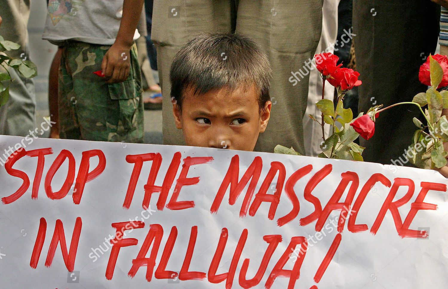 Filipino Child Holds Protest Placard During Editorial Stock Photo ...