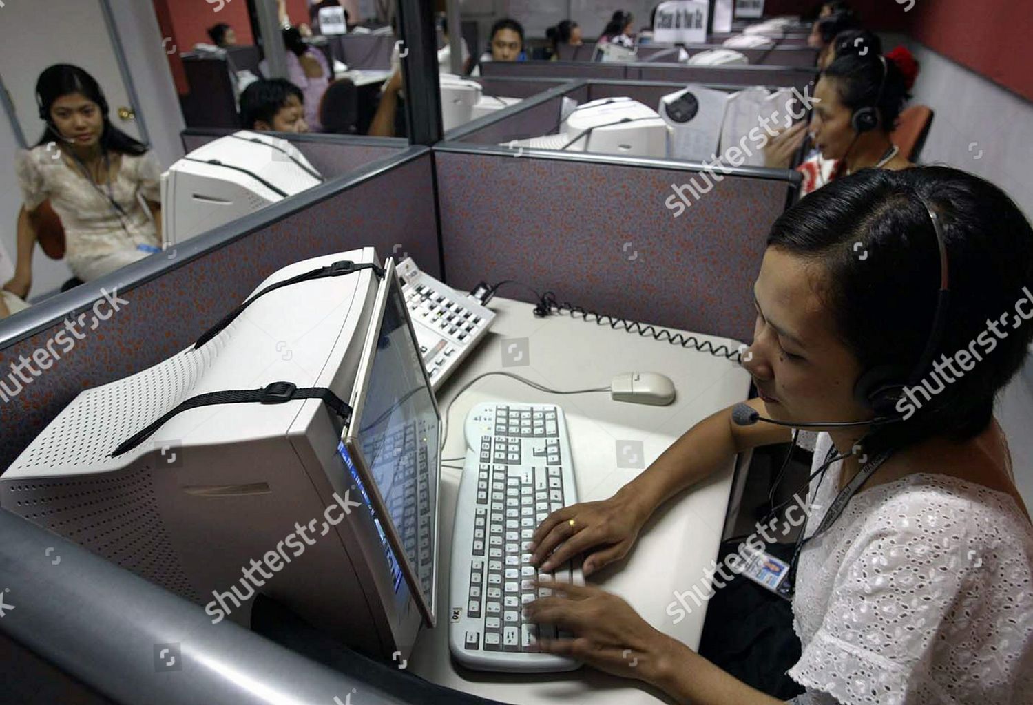 Filipino Operators Call Center Company Get Editorial Stock Photo ...