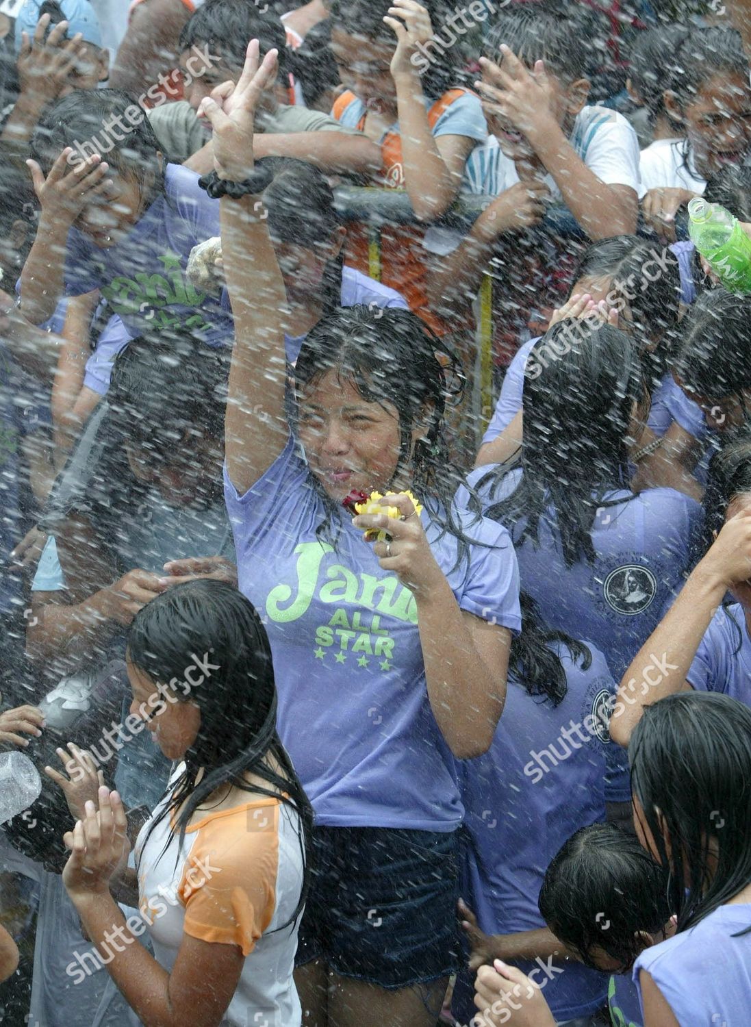 Filipinos Doused Water During Parade Honor Editorial Stock Photo ...