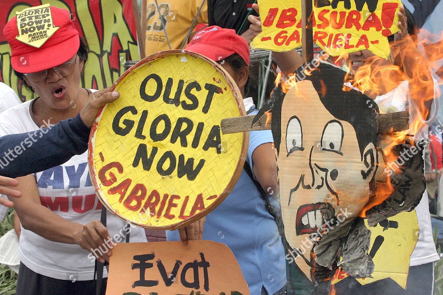 Filipino Militant Activist Burn Effigy President Editorial Stock Photo ...