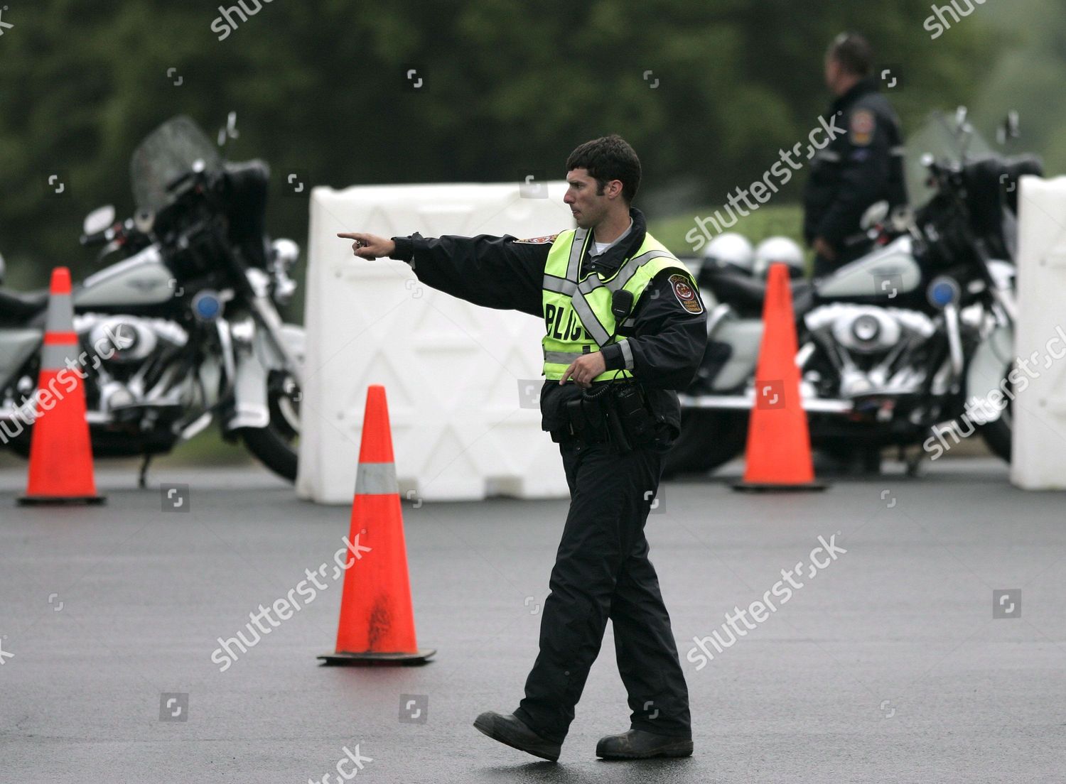 Police Block Traffic Outside Sully District Editorial Stock Photo ...