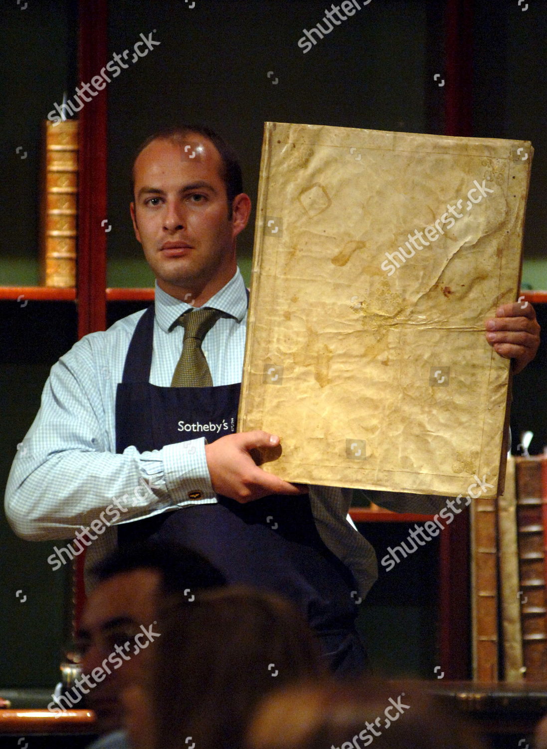 Auction Attendant Holds Doria Atlas Which Editorial Stock Photo - Stock ...