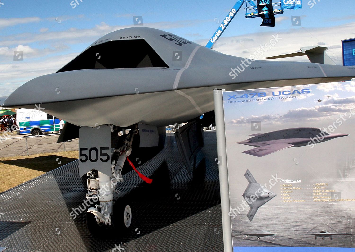 X47b Ucas Unmanned Combat Aircraft Farnborough Editorial Stock Photo ...