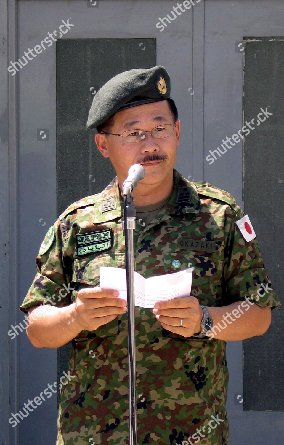 Japanese Military Commander Okazaki Speaks Hai Editorial Stock Photo ...