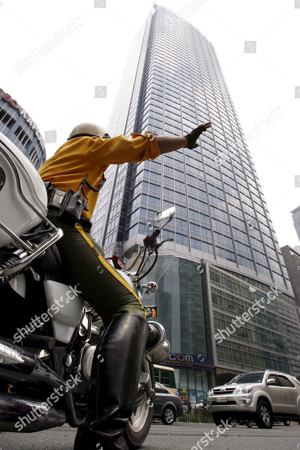 Filipino Traffic Officer Directs Traffic Near Editorial Stock Photo ...