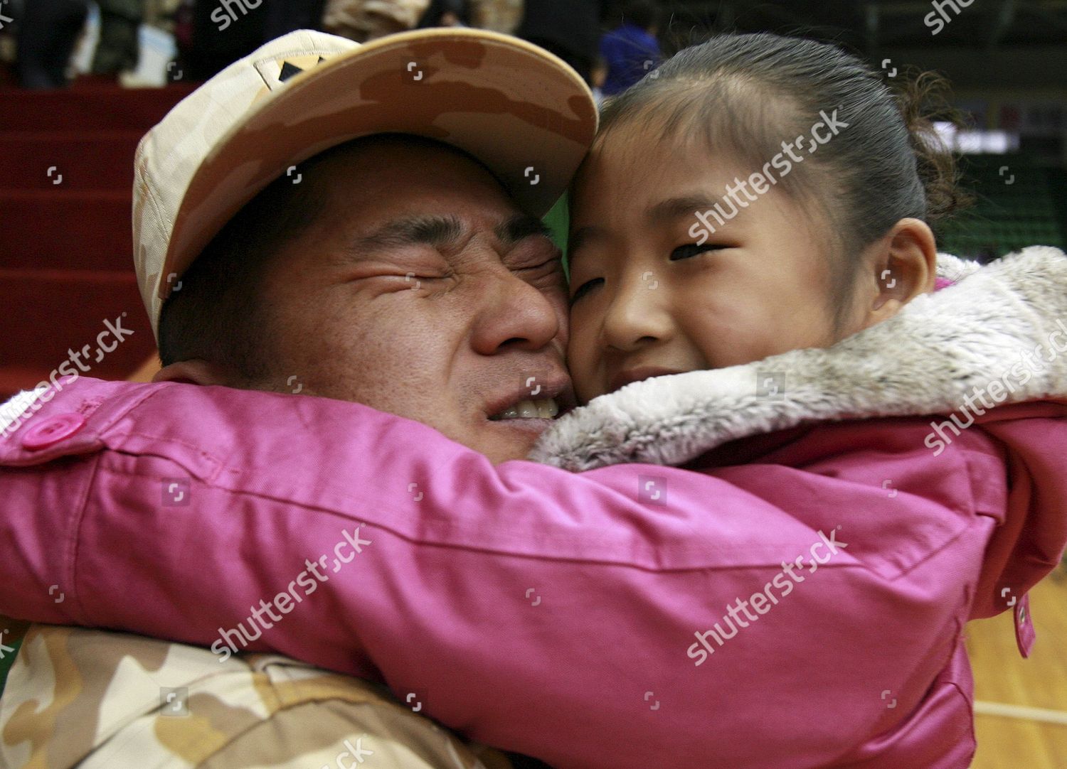 South Korean Girl Hugs His Father Editorial Stock Photo - Stock Image ...
