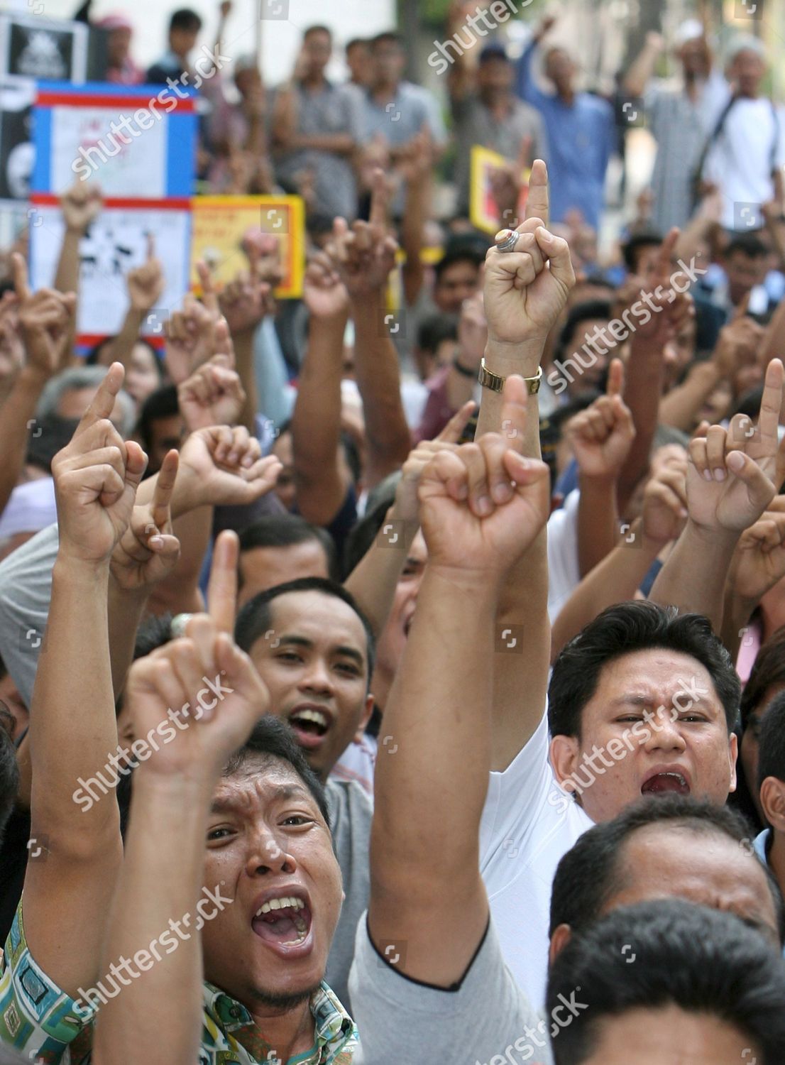 Thai Muslim Protestors Shout Allah Akbar Editorial Stock Photo - Stock ...