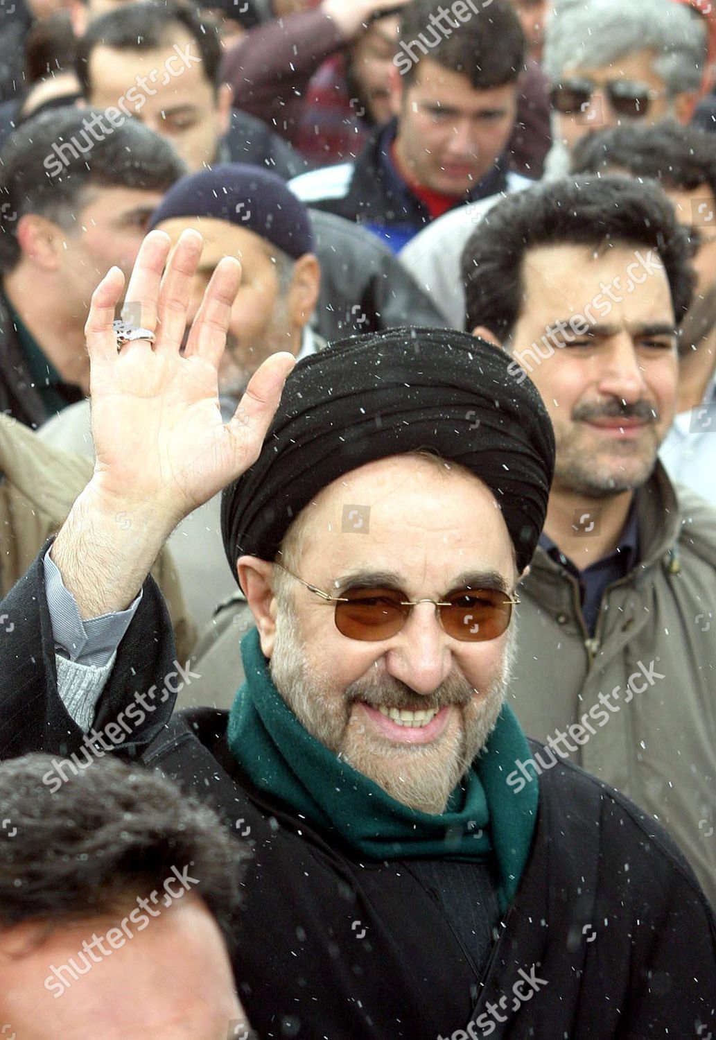 Iranian President Mohammad Khatami Greets Supporters Editorial Stock ...