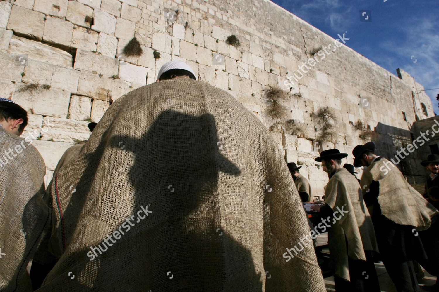 Shadow Ultraorthodox Jew Cast On Anothers Editorial Stock Photo - Stock ...