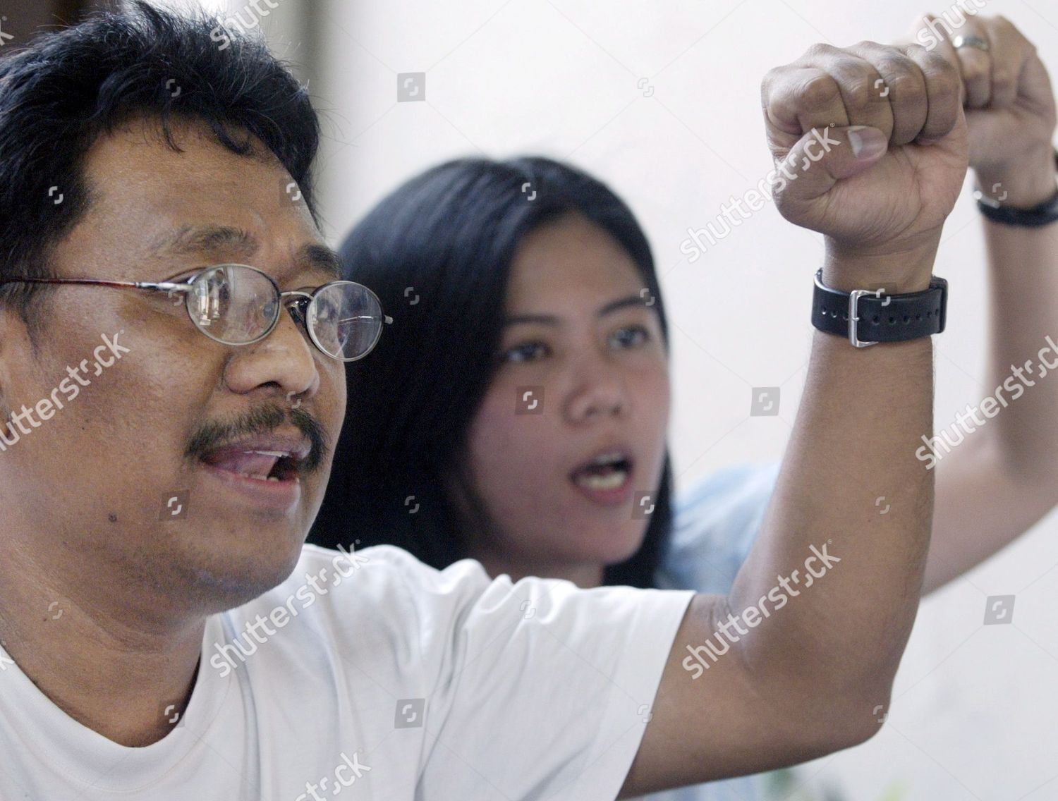 Rescued Filipino Roy Velez L Clenches Editorial Stock Photo - Stock ...