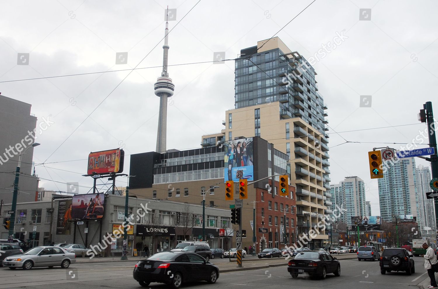 Downtown Toronto Cn Tower Background Canada Editorial Stock Photo ...