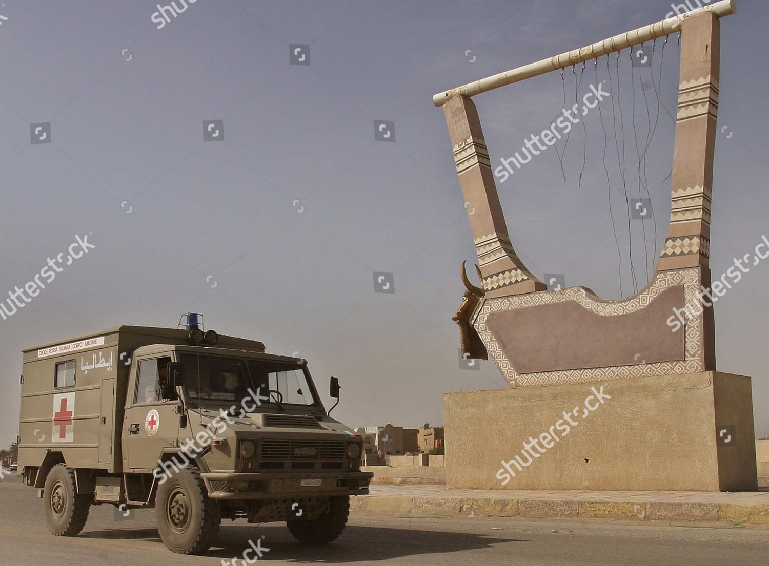 Italian Military Ambulance Passes Alnasiriya Iraq Editorial Stock Photo ...