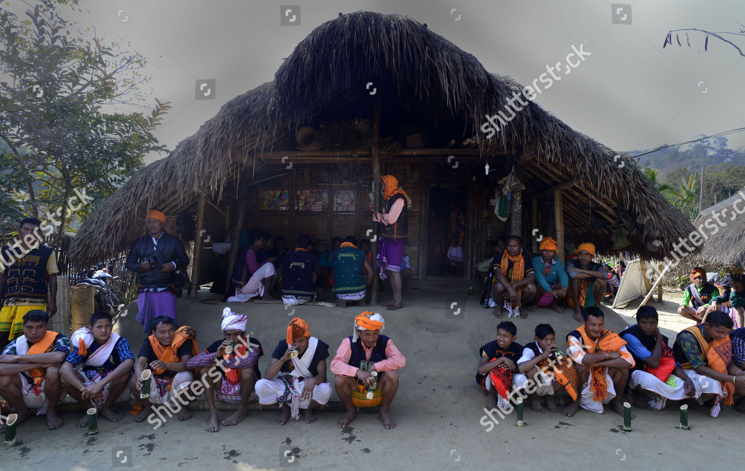 Tiwa Tribsmen Attend Ritual After Completion Editorial Stock Photo ...