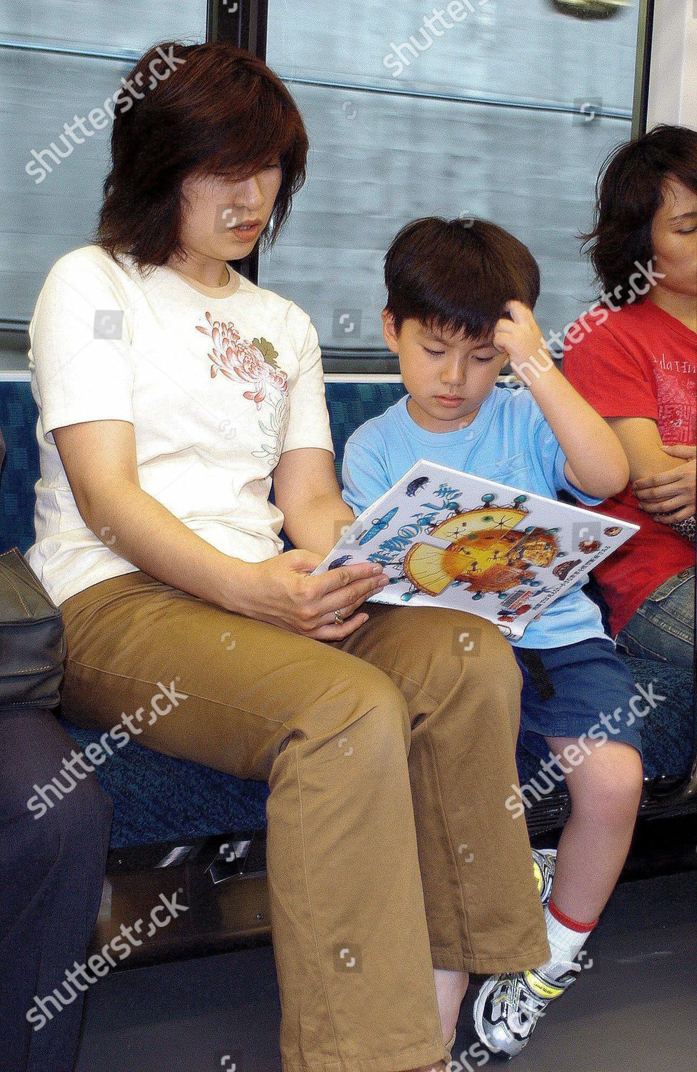 Japanese Mother Reads Her Son While Editorial Stock Photo - Stock Image ...