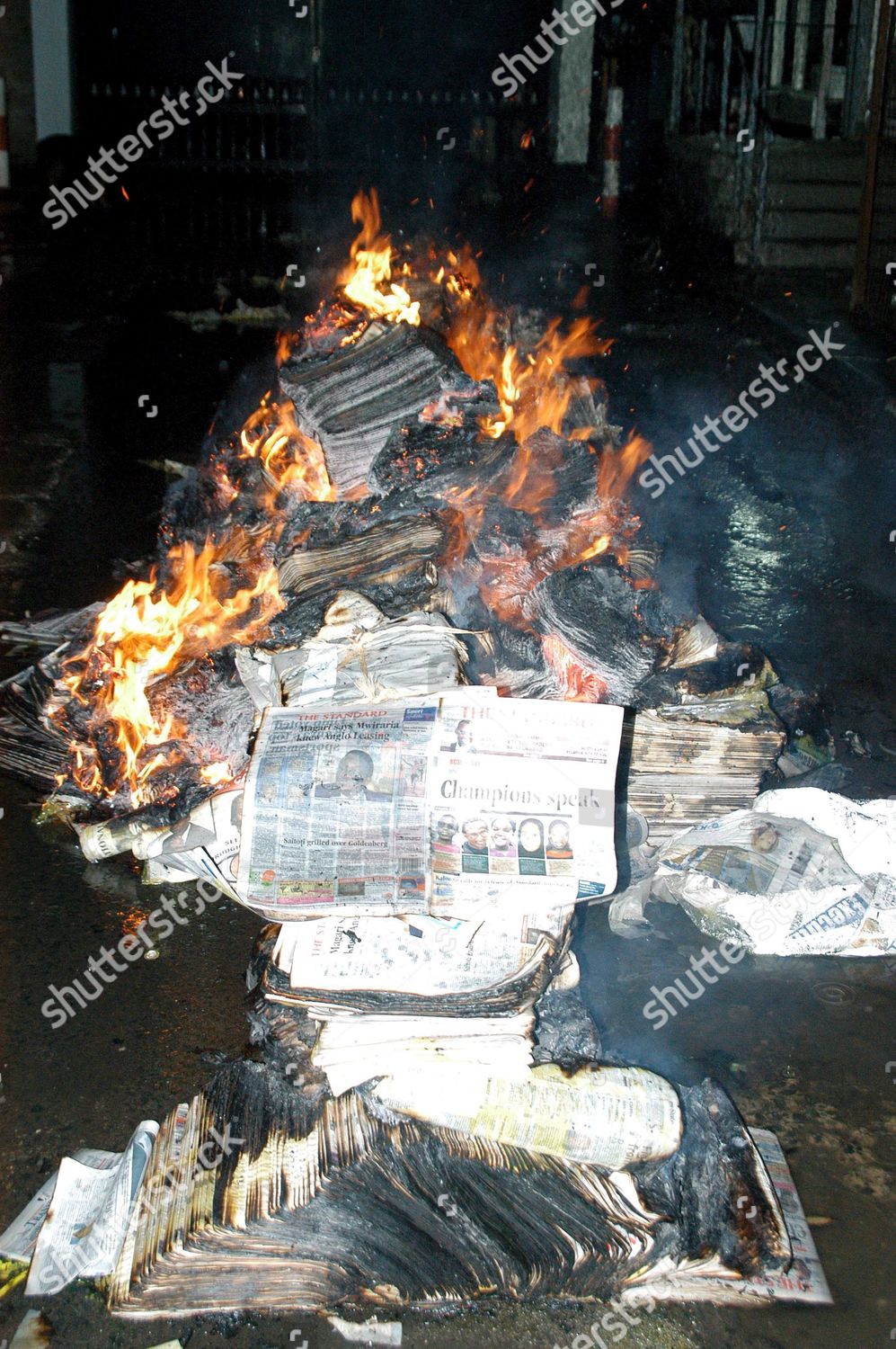 Copies Standard Newspaper Burn Printing Press Editorial Stock Photo ...