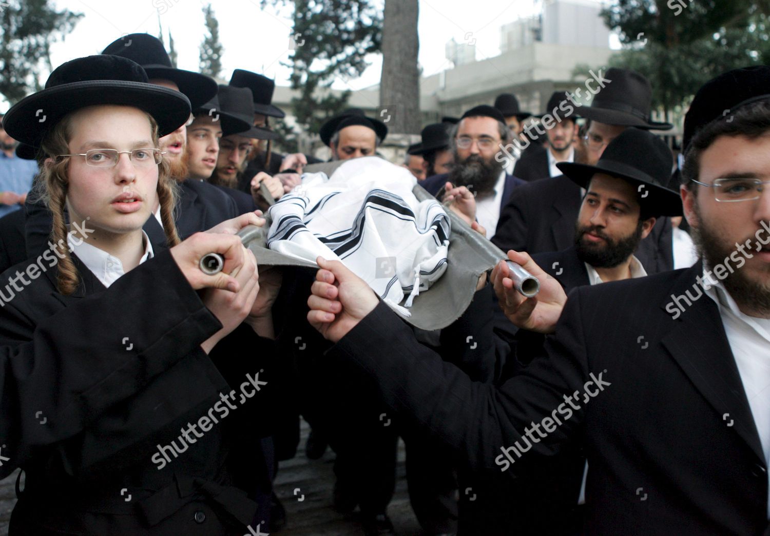 Ultraorthodox Jews Rabbis Carry Group Ancient Editorial Stock Photo ...