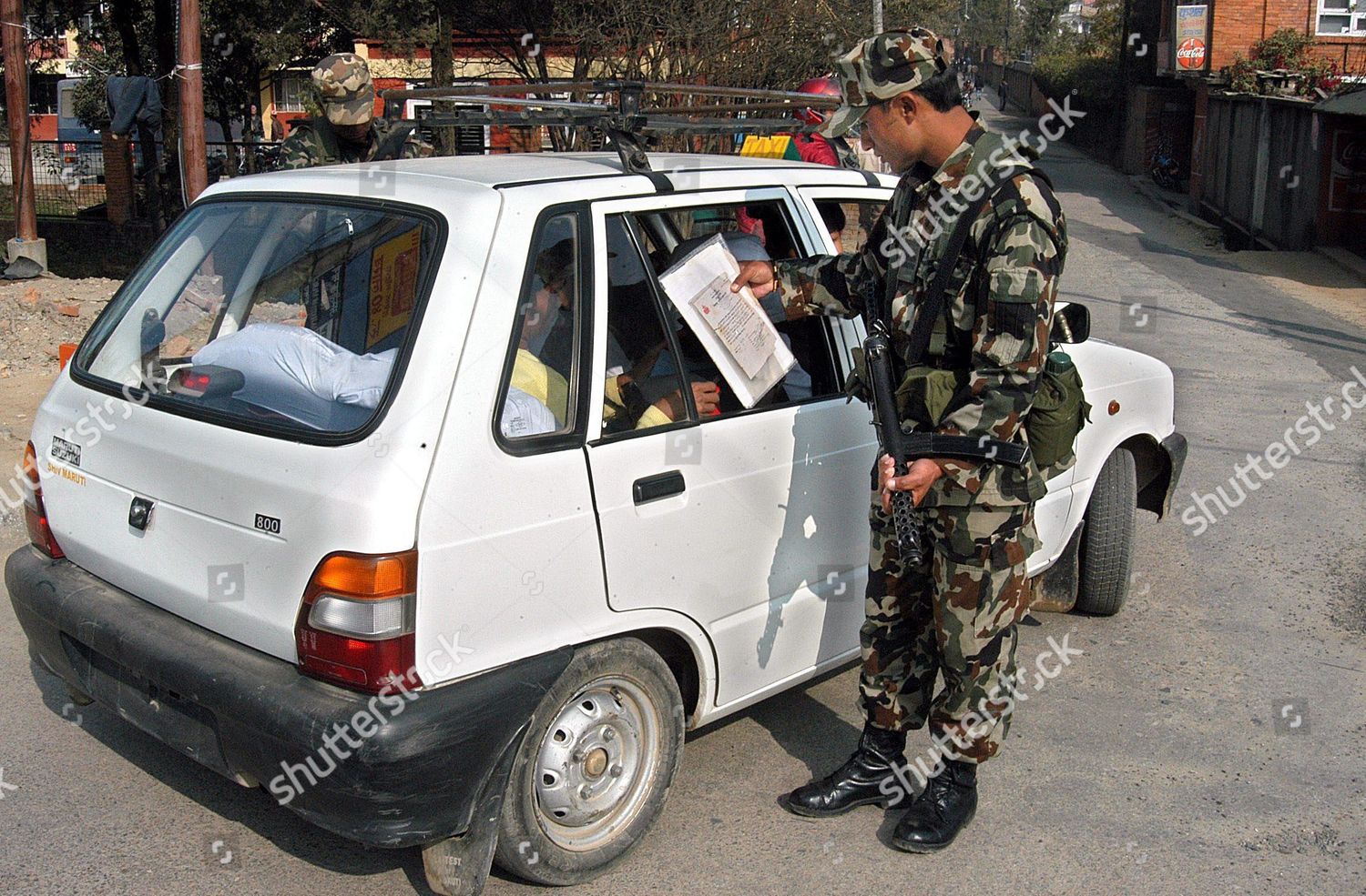 Army Soldier Check Passengers Taxi During Editorial Stock Photo - Stock ...