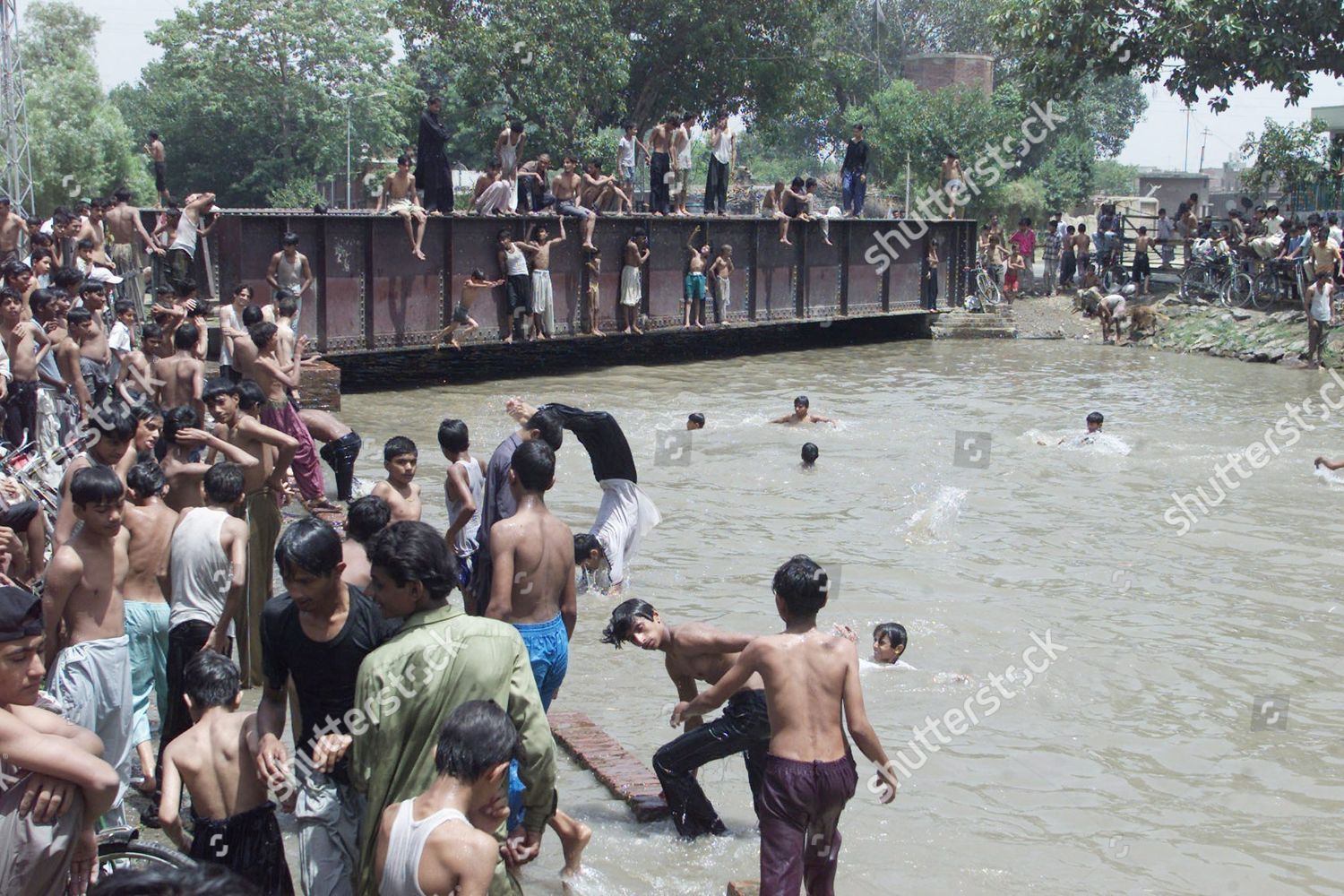 Pakistani Boys Enjoys Swimming Canal Beat Editorial Stock Photo - Stock ...