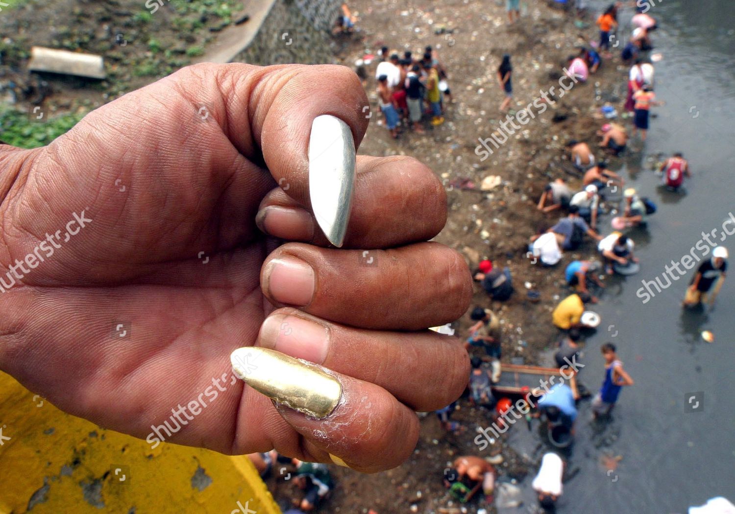 Filipino Shows His Nails Made Gold Editorial Stock Photo - Stock Image ...
