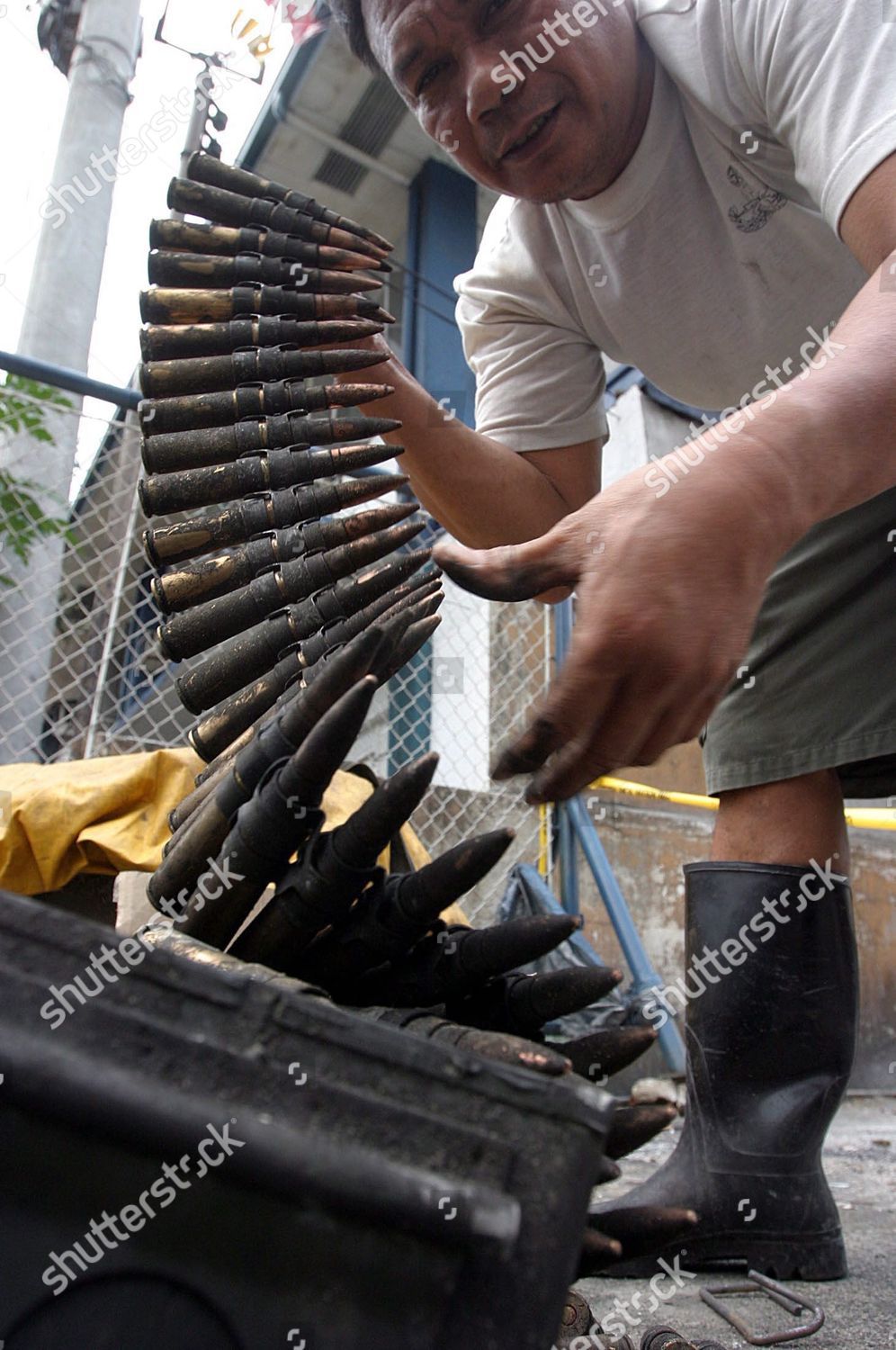 Filipino Explosives Officers Removes 50 Caliber Editorial Stock Photo ...
