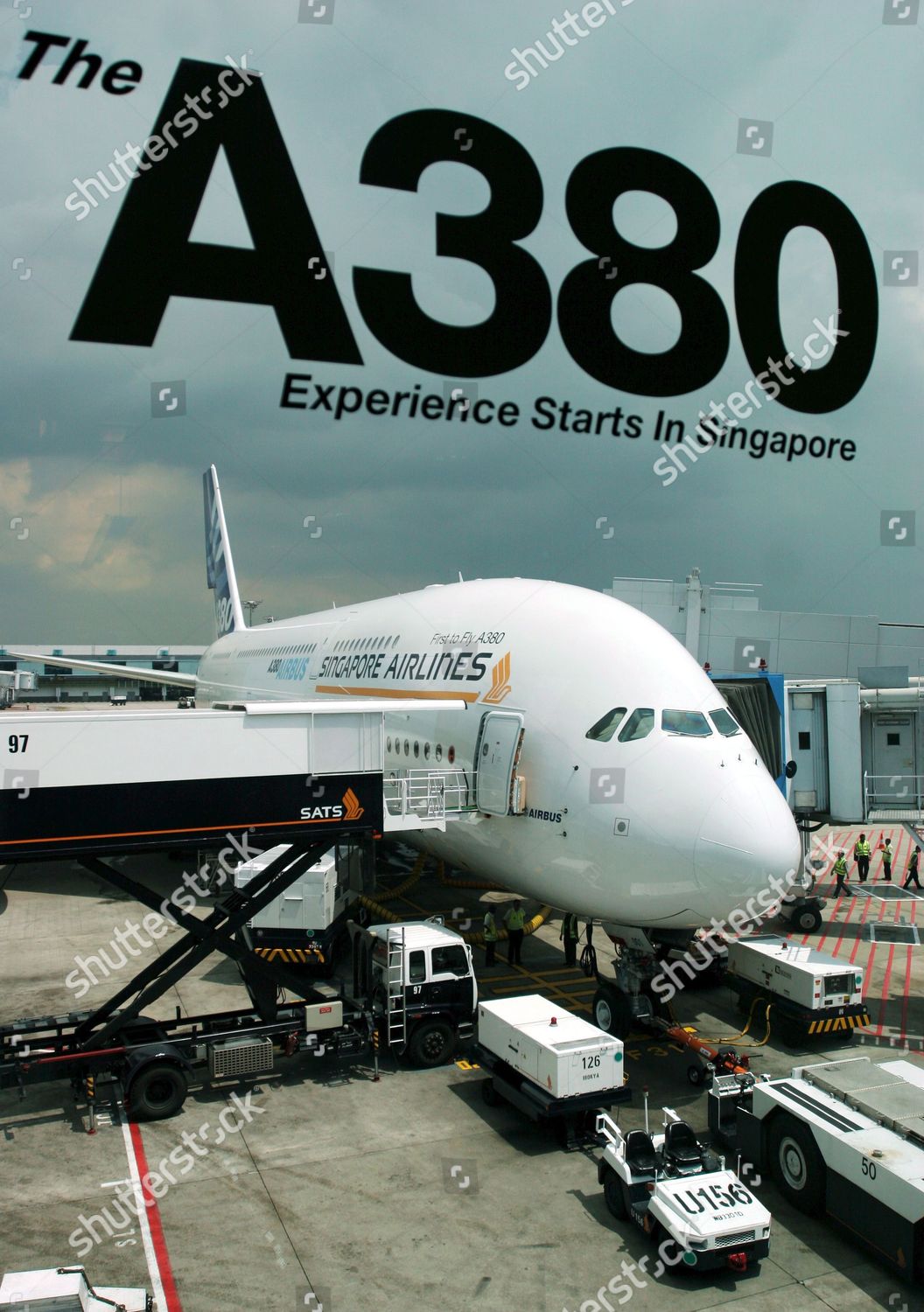 Airbus A380 Seen Through Glass Window Editorial Stock Photo - Stock ...