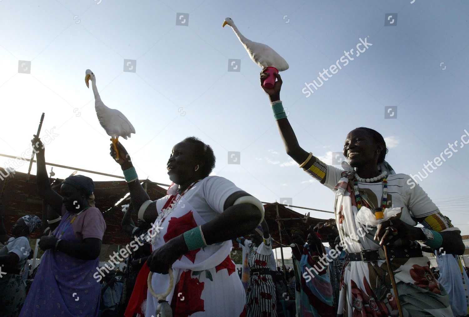 Women Shilluk Tribe South Sudan Hold Editorial Stock Photo - Stock ...