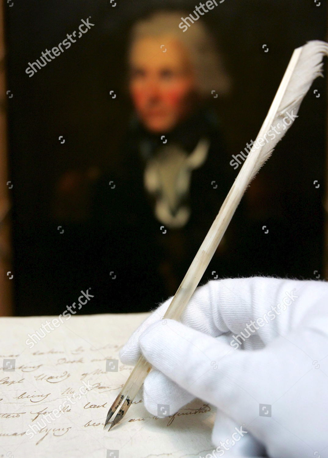 Goose Quill Pen Used By Nelson Editorial Stock Photo - Stock Image ...